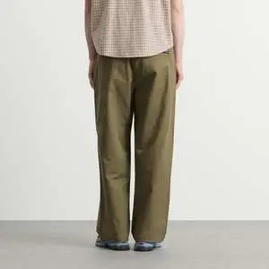 BUTTER GOODS Wide Leg Cotton Twill Trousers