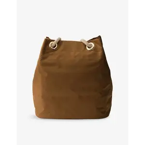 Prada Re-nylon Woven Bucket Bag - Brown