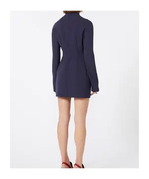 Sportmax High-neck Mini Dress With Flap Pockets