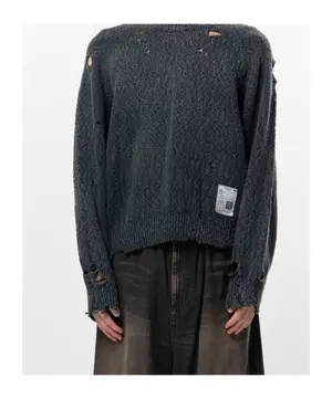 Mihara Yasuhiro Distressed Knit Sweater