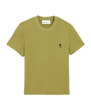 AMI Paris De Coeur Crewneck T-shirt - Matcha