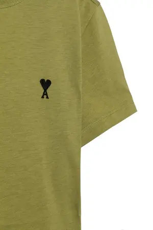 AMI Paris De Coeur Crewneck T-shirt - Matcha