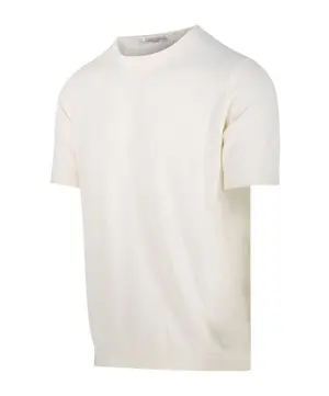 ROBERTO COLLINA Round Neck Short Sleeve Sweater