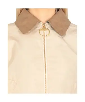 Barbour Catlin Showerproof Jacket With Corduroy Collar And Tartan Cuffs - No