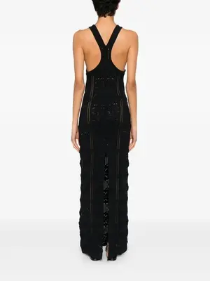 Nanushka Ainhoa Openwork Knitted Maxi Dress - Black