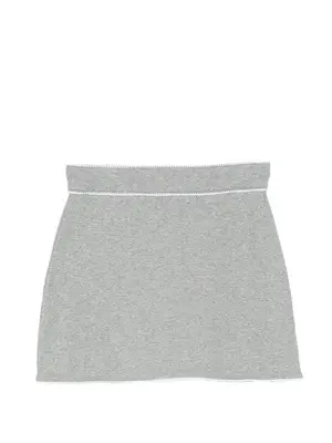 MARINE SERRE Drawstring Jersey Midi Skirt - Gray