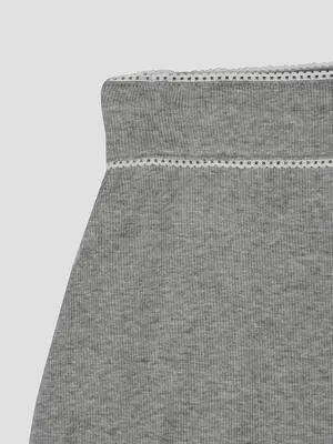 MARINE SERRE Drawstring Jersey Midi Skirt - Gray