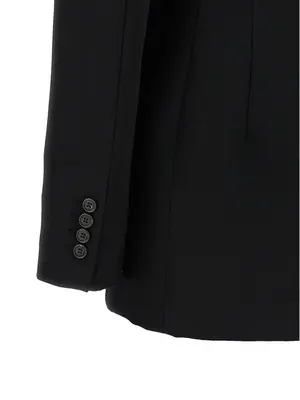 Attico Feather-trimmed Single-breasted Jacket