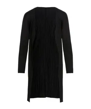 ISSEY MIYAKE Pleats Please By Issey Miyake Black Pleated Cardigan