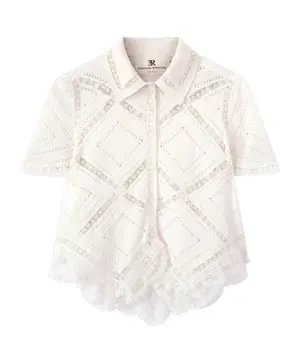 Ermanno Scervino Short-sleeve Lace Shirt