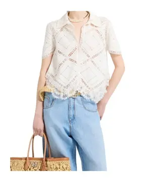 Ermanno Scervino Short-sleeve Lace Shirt