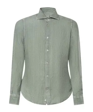 Eleventy Textured Long-sleeve Shirt - Gray