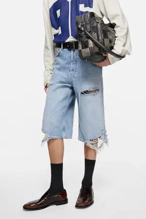 Acne Studios Distressed Denim Shorts