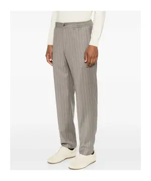 Tagliatore Pinstriped Casual Pants - Grey