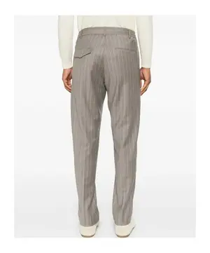 Tagliatore Pinstriped Casual Pants - Grey