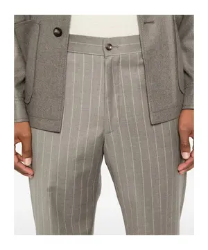 Tagliatore Pinstriped Casual Pants - Grey