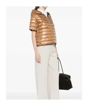 Herno Short-sleeve Quilted Zip-up Jacket