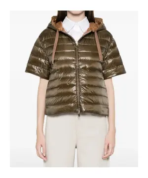 Herno Short-sleeve Quilted Zip-up Jacket