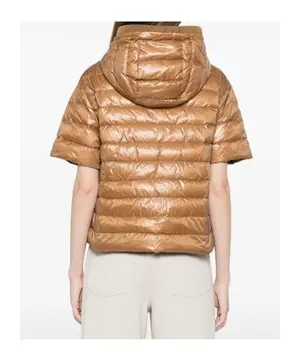 Herno Short-sleeve Quilted Zip-up Jacket