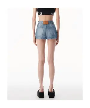Alexander Wang Zip-front Denim Mini Skirt
