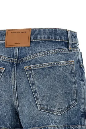 Alexander Wang Zip Front Denim Mini Skort