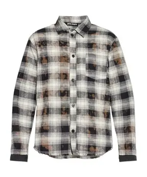 Palm Angels Checked Frayed Edge Shirt