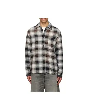 Palm Angels Checked Frayed Edge Shirt