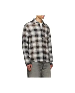 Palm Angels Checked Frayed Edge Shirt