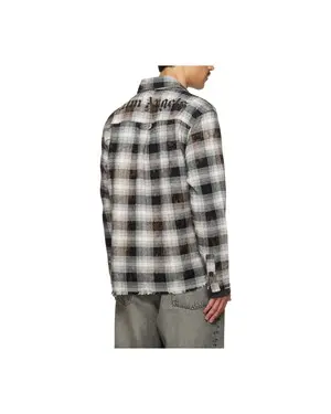 Palm Angels Checked Frayed Edge Shirt