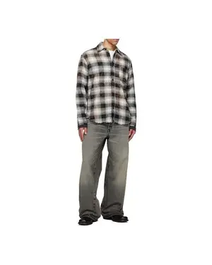 Palm Angels Checked Frayed Edge Shirt