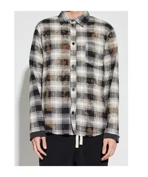 Palm Angels Checked Frayed Edge Shirt