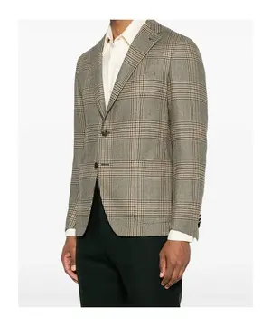 Tagliatore Plaid Suit Jacket - Beige