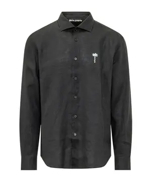 Palm Angels Logo Embroidered Shirt