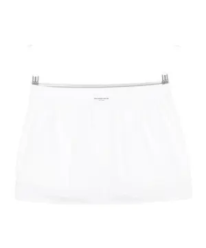 Alexander Wang Mini Logo-patch Boxer-style Shorts - White