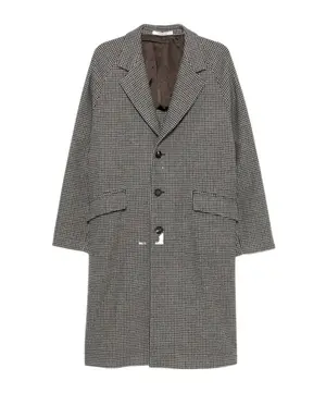 Tagliatore Houndstooth Pattern Long-sleeved Coat