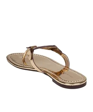 Tory Burch Metallic Flat Flip-flop Sandals