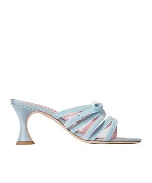 Manolo Blahnik Open Toe Bow Detail High Heeled Sandals
