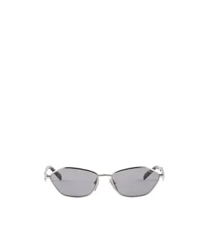 Prada Metal Irregular Frame Sunglasses - Silver
