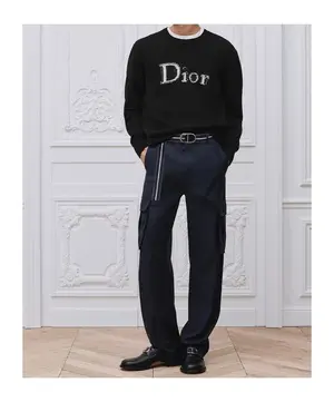 Dior Embroidery Crew Neck Sweater
