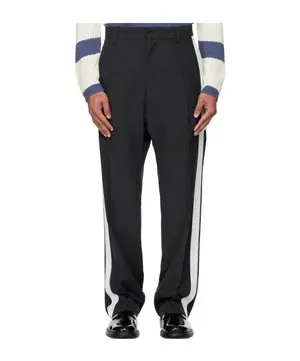 STEFAN COOKE Tuxedo Wool Blend Belt Loop Casual Pants