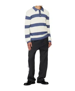 STEFAN COOKE Tuxedo Wool Blend Belt Loop Casual Pants
