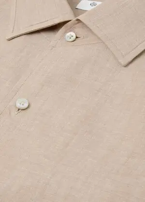 Loro Piana André Buttoned Shirt - Grained Beige