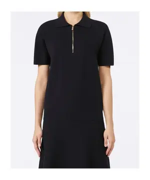 Max Mara Teti Short-sleeved Polo Shirt With Zip Detail