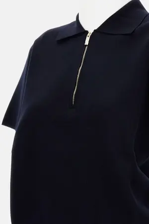 Max Mara Teti Short-sleeved Polo Shirt With Zip Detail