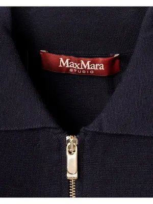 Max Mara Teti Short-sleeved Polo Shirt With Zip Detail
