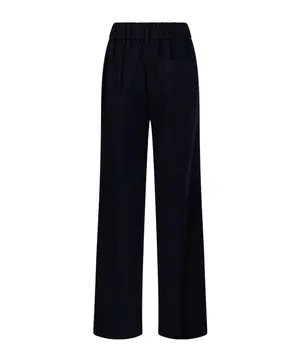 FORTE_FORTE Elasticated Loose Fit Trousers - Black