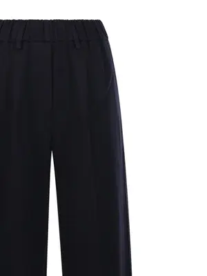 FORTE_FORTE Elasticated Loose Fit Trousers - Black