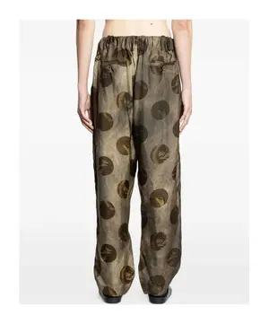 UMA WANG Graphic Polka Dot Drawstring Pants