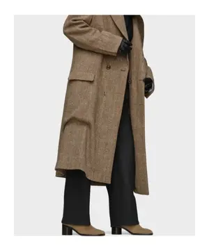 MAISON MARGIELA Checked Wool Herringbone Coat