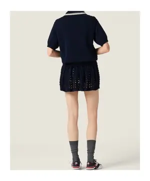 Miu Miu Cotton Knit Polo Shirt